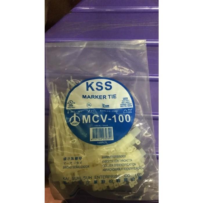 Jual Kabel Ties Label / Marker Ties MCV 100 -KSS 2.5 X 100mm Putih ...