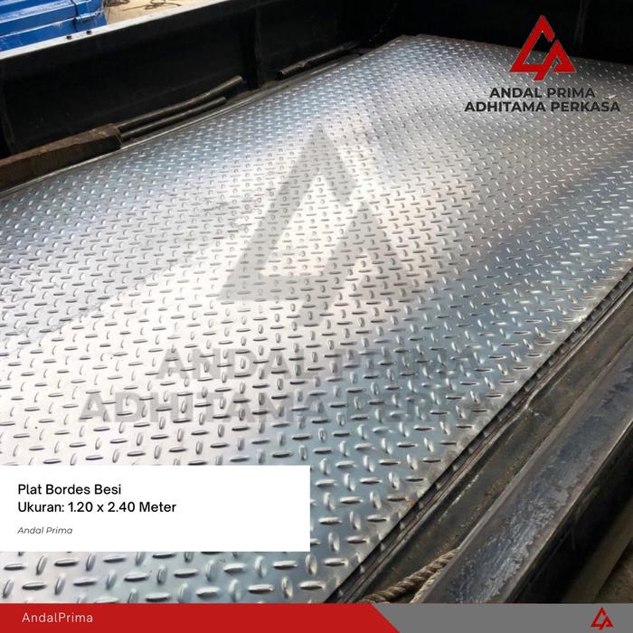 Jual Plat Bordes Besi 1.20 X 2.40 Meter - Checkered Plate - 1.4Mm Press ...