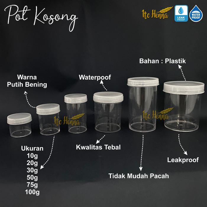 Jual SUPER MURAH 10g 20g 30g 50g 75g 100g Pot Kosong Empty Jar Plastik - Jakarta Pusat - sres ...