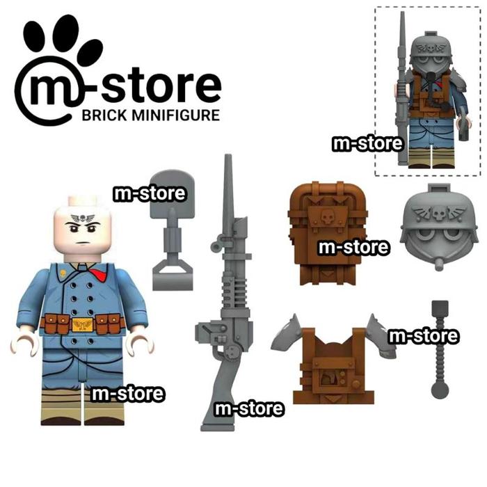 Jual brick wh40k death korps of krieg soldier mini toy figure - Kota ...