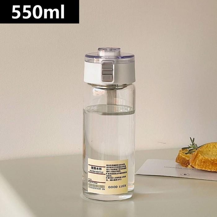 Jual Botol Minum Putih Transparan Bening Estetik Botol Air Minum 350 ...