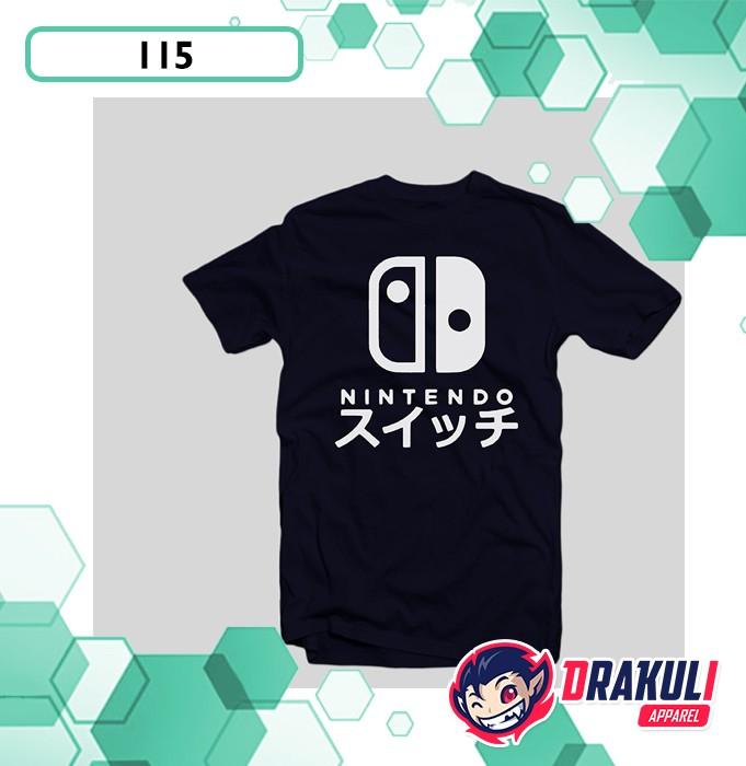 Jual T Shirt 115 Nintendo Switch Japanese Logo 2 - Navy, L - Jakarta ...