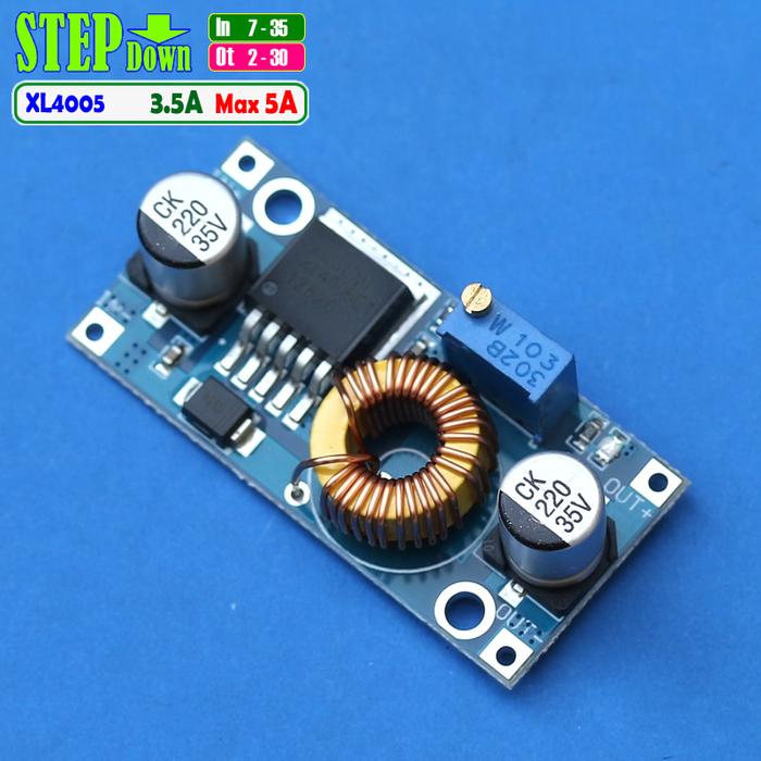 Jual Step Down 5A DC Stepdown CV IN 7-35V XL4005 Adjustable OUT 2-30V STD - Kota Semarang ...