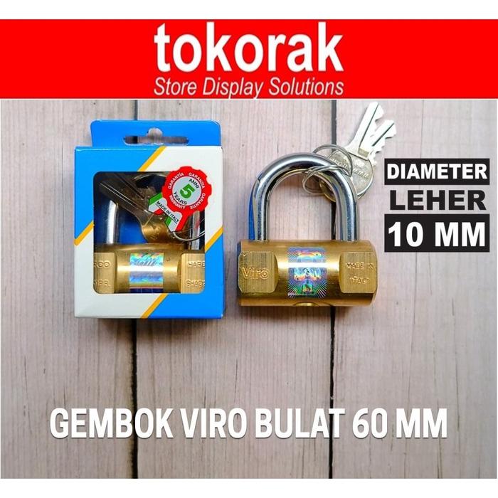 Jual GEMBOK VIRO BULAT 60MM ASLI ITALY RUMAH PAGAR RUKO TOKO KANTOR ...