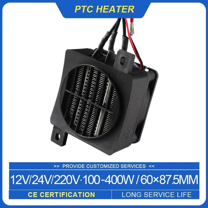Jual 350W 220V Heater 24V DC Fan Thermostatic Electric Heater PTC Fan ...