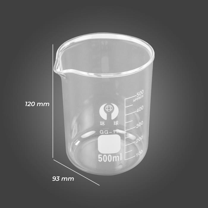 Promo Gelas Ukur Lab Kimia Kaca Borosilicate Glass Berbagai Ukuran ...