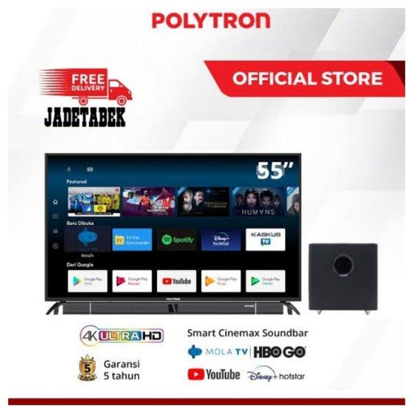 Jual POLYTRON SMART TV PLD 55BUA8859 55 INCH ANDROID MOLA TV 4K UHD ...