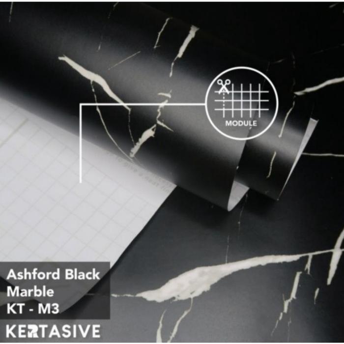 Jual BLACK MARBLE Sticker Lem Stiker PVC Decosheet Taco Sheet Supercon ...