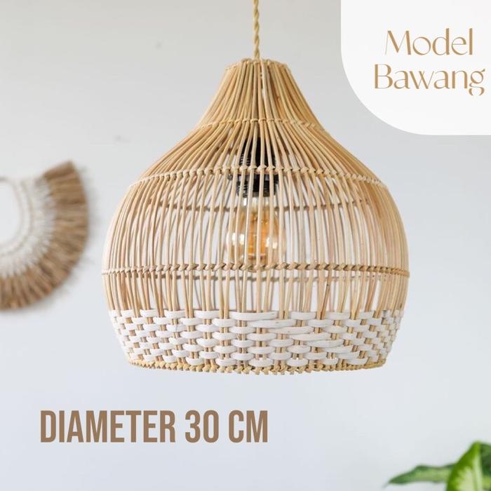 Jual RB907 LAMPU ROTAN MURAH / KAP LAMPU ROTAN / RATTAN LAMPSHADE / KAP ...