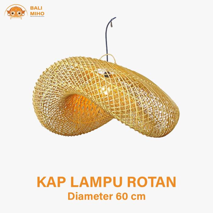 Jual PI968 Kap Lampu Model Ombak 60 Cm - Kap Lampu Rotan - Kap Lampu ...