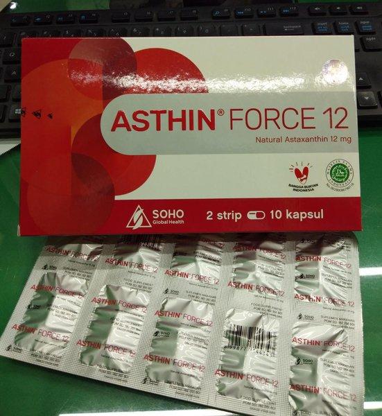 Jual ASTHIN FORCE 12 mg NATURAL ASTAXANTHIN 1 STRIP ISI 10 KAPSUL ...
