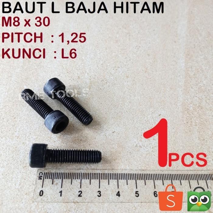 Jual Baut L Baja M8x30 Hitam Kunci L6 Grade 12.9 Socket Cap Screw M8 - Kota Tangerang Selatan ...