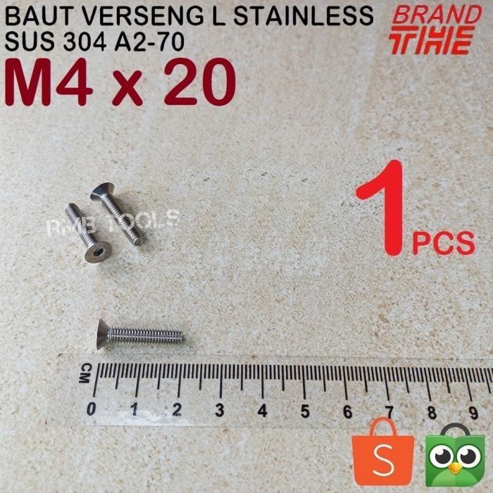 Jual Baut JF Kunci L M4 x 20 Stainless 304 Verseng Countersunk A2-70 M4 - Kota Tangerang Selatan ...