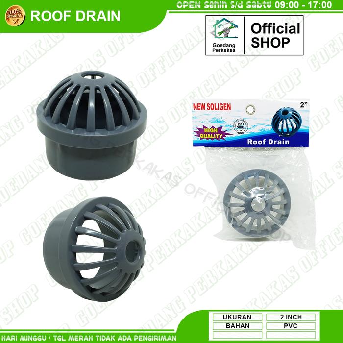 Jual Roof Drain PVC Thick Strainer Sewer Pipe Water Gutter Soligen Size ...
