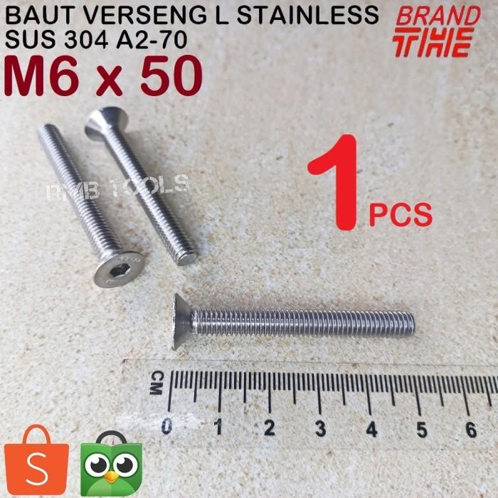 Jual Baut JF Kunci L M6 x 50 Stainless 304 Verseng Countersunk A2-70 M6 - Kota Tangerang Selatan ...