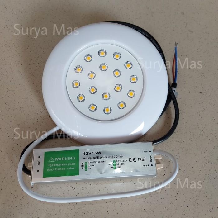 Jual Lampu LED 12 Watt Kolam Renang 12 Volt DC + Trafo Outdoor Best ...
