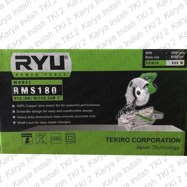 Jual Miter Saw 7 Inch RYU RMS180 Mitre Saw Potong Aluminium Besi Kayu ...