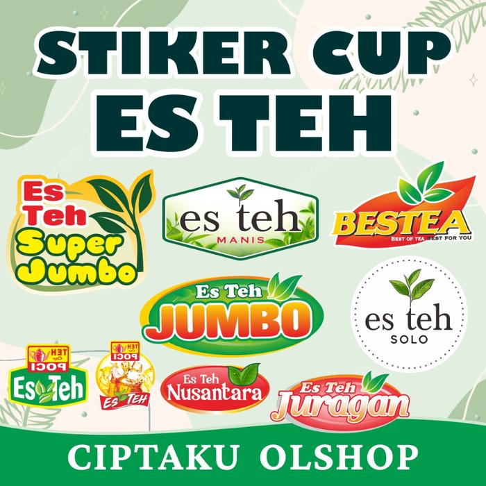 Jual ^-_ stiker label gelas cup minuman es teh - Kota Bandung ...