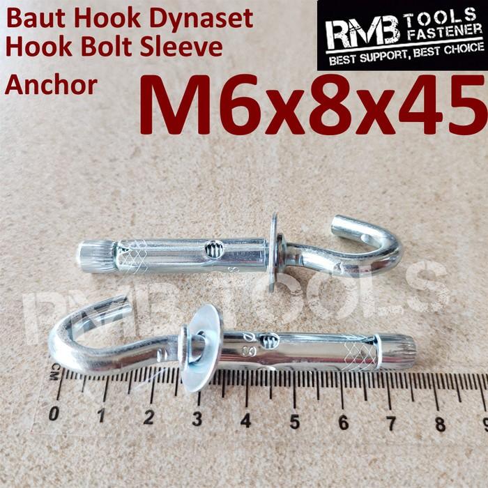 Jual M6x8x45 Baut Hook Dynaset Dynabolt M6 / Hook Bolt Sleeve Anchor M6 ...