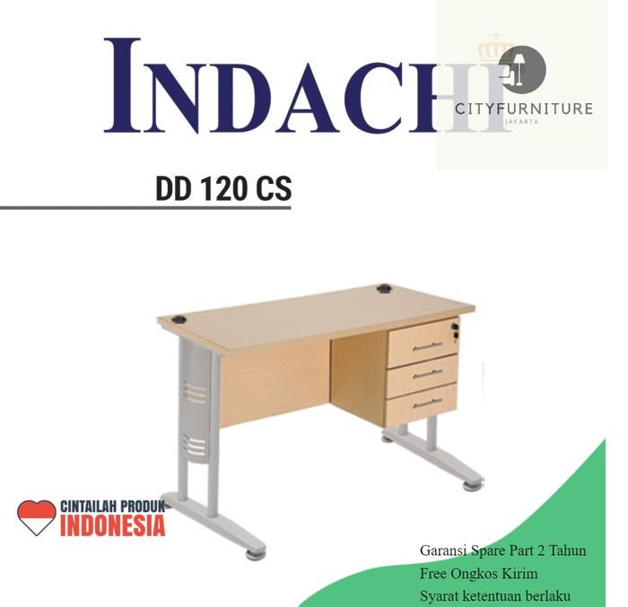 Jual Meja Kantor / Meja Kerja 1/2 Biro + Laci Gantung - Indachi DD 120 ...
