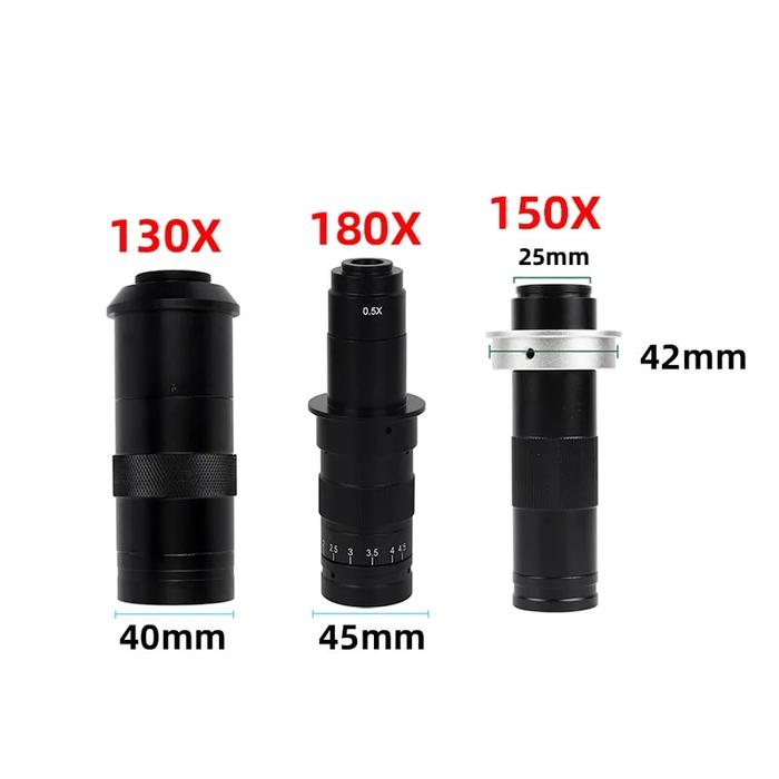 Jual 130X 180X Video Microscope Camera Objective lens 180 multiples ...