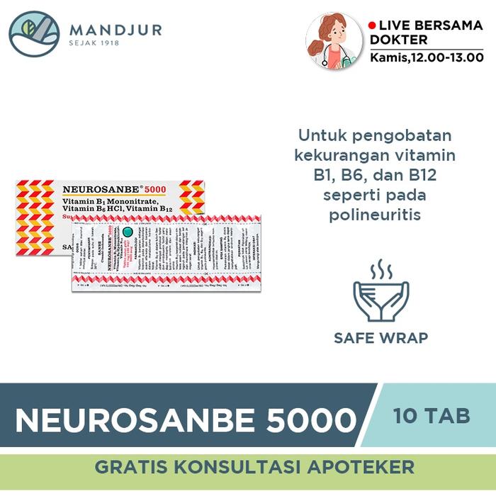 Jual Neurosanbe 5000 10 Tablet - Vitamin B Kompleks Neurotropik - Kota ...