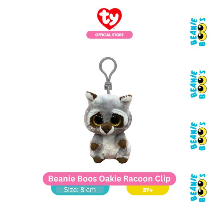 Promo TY Beanie Boos Oakie Racoon Keychain - Gantungan Kunci Boneka ...