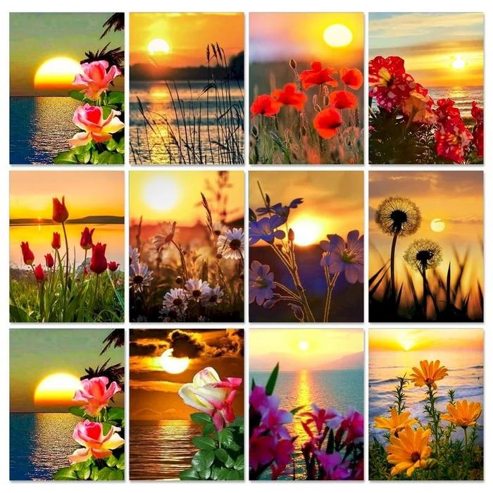 Jual DIY Lukisan dengan Angka Bunga Pemandangan Gambar Mewarnai Nol ...