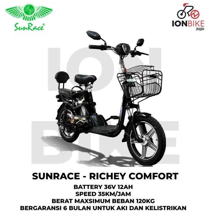 Jual Sepeda Listrik Sunrace Richey Comfort 36V 12Ah 350W Roda 16 Tomax ...