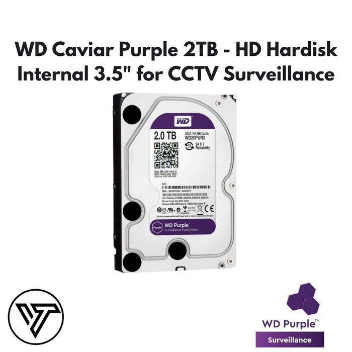 Jual Promo Wd Caviar Purple 2Tb - Hd Hardisk Internal 3.5" For Cctv ...