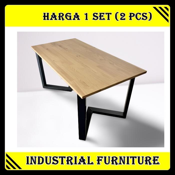 Jual [BERKELAS] Kaki besi meja kantor/meja makan/meja kerja industrial ...