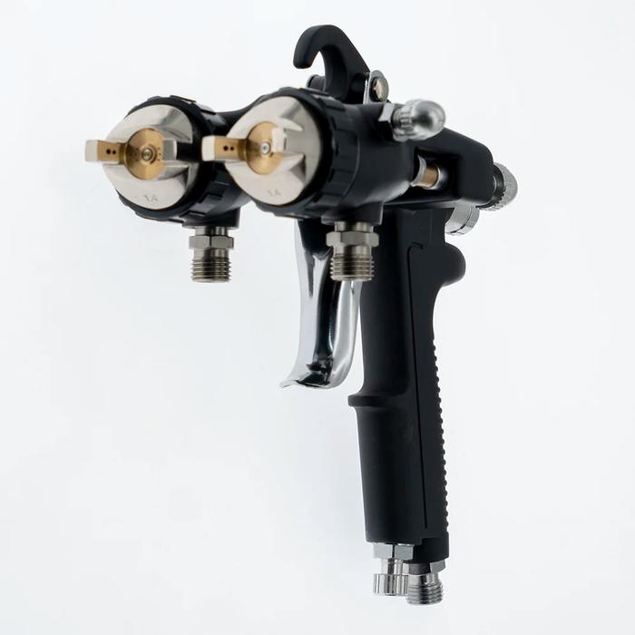 Jual Double Nozzle Chrome/Silver Spray Gun untuk Dua-komponen Coating ...