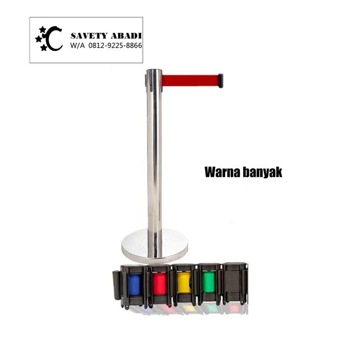 Jual Stainless Standing Barrier Tiang Antrian Railing Stand Antrian ...