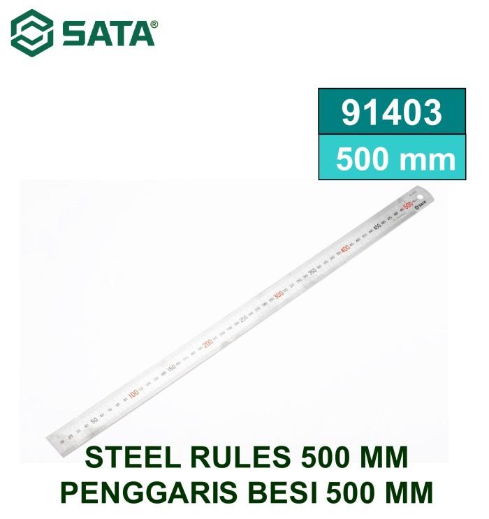 Jual Penggaris besi 500 mm Steel Rules 50 cm Sata Tools - Jakarta Barat ...