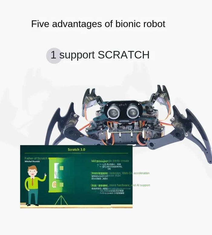 Jual Hds Rc Bionic Robot Spider With 12 Dof Robotics Kit Educational Di ...