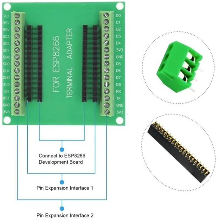 Jual 30pin Terminal Gpio Expansion Board For Esp32 Esp8266 Breakout