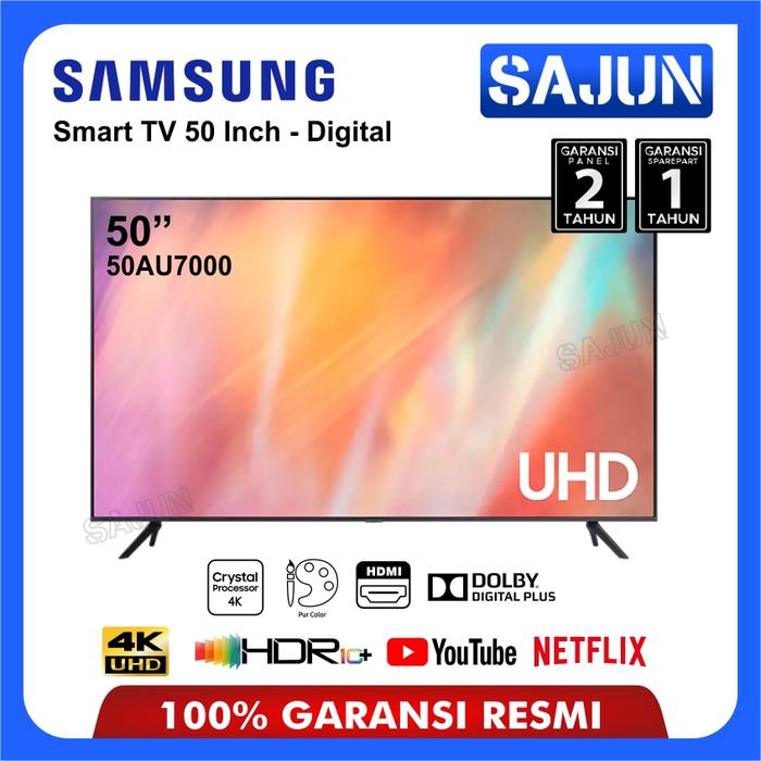 Promo Samsung 50 Inch Smart TV Crystal 4K UHD 50AU7002 / UA50AU7002 ...
