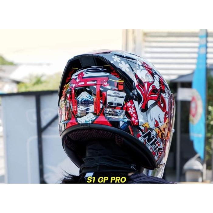 Jual NHK S1 GP PRO GEISHA RED GLOSSY | HELM HALF FACE S-1 GP PRO MOTIF ...