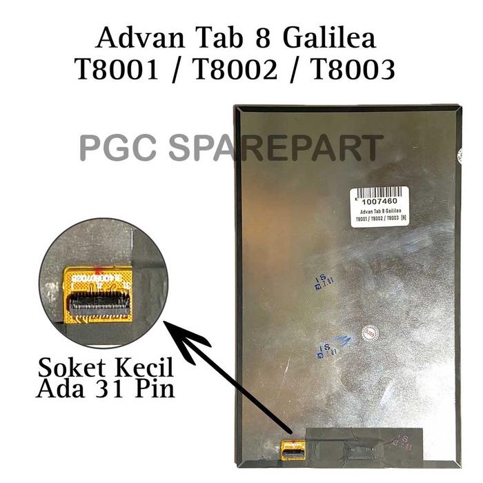 Jual Original Lcd Tablet Advan Gallilea Tab 8 Model 8001 / 8002 / 8003 ...