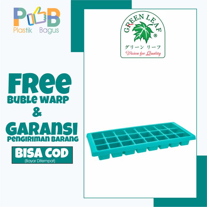 Promo cetakan tempat es batu jelly agar agar green leaf FLOE Ice Mould ...