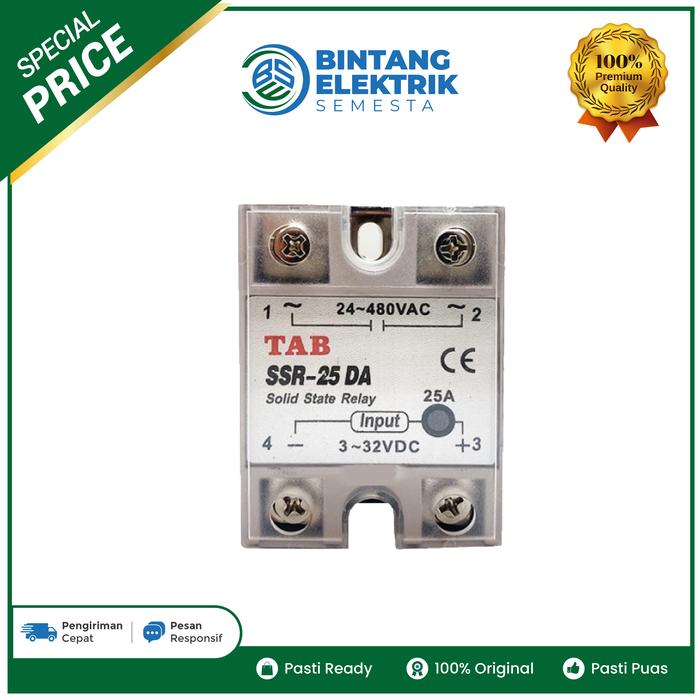 Jual Solid State Relay 1 Phase SSR-25DA - DC-AC 25 Ampere - Jakarta ...