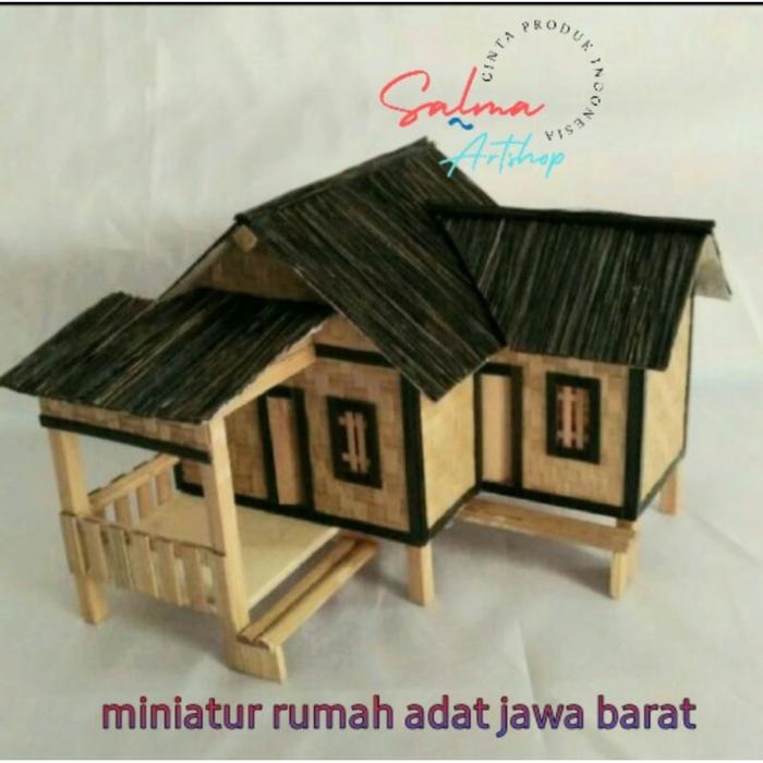 Jual Miniatur Rumah adat/miniatur rumah adat jawa barat bambu - Jakarta ...