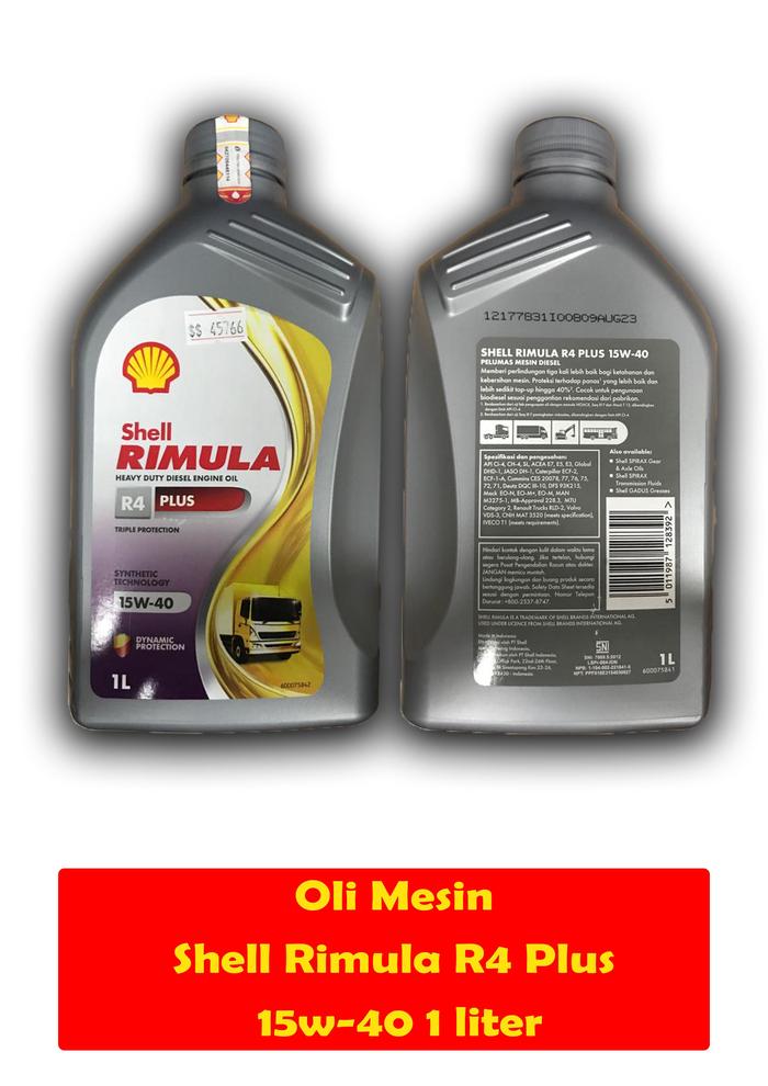 Jual Oli Mesin Shell Rimula R4 Plus 15w40 15w-40 1 Liter - 45766 ...