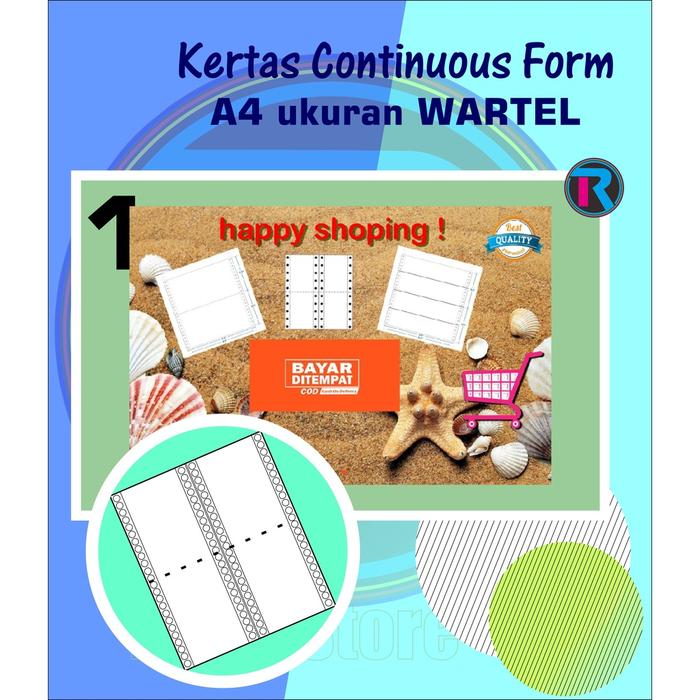 Jual :: Kertas Continuous Form Uk. A4 WARTEL 1Ply, Kertas Struk ...