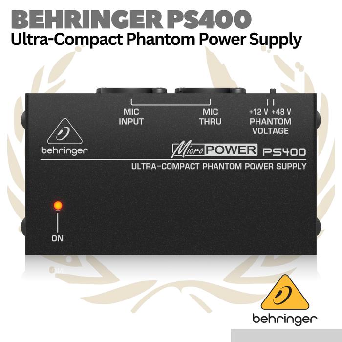 Promo Behringer MicroPower PS400 Phantom Power Supply - 48v Eksternal ...