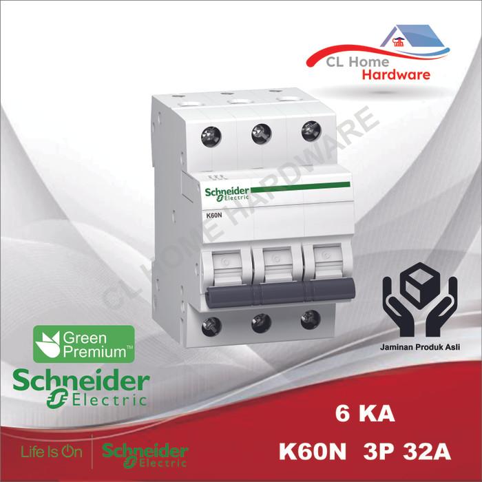 Jual MCB 3P 32A SCHNEIDER 6kA Original 3 Phase 32 Ampere - Jakarta ...