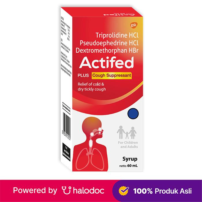 Jual Actifed Plus Cough Supressant Sirup 60 ml (Merah) - Jakarta ...