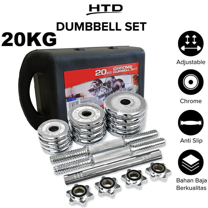 Jual Ready Stock Htd Sport Dumbbell Set 20Kg Chrome Alat Olahraga Angkat - Jakarta Barat ...