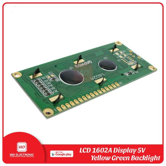 Jual Lcd 1602 Hijau Lcd 16X2 Hijau Lcd Display 1602A Yellow Green ...