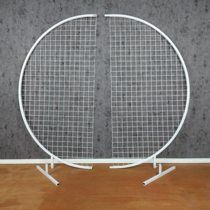 Jual Tiang Backdrop Stand Background Wedding Round Mesh Backdrop ...